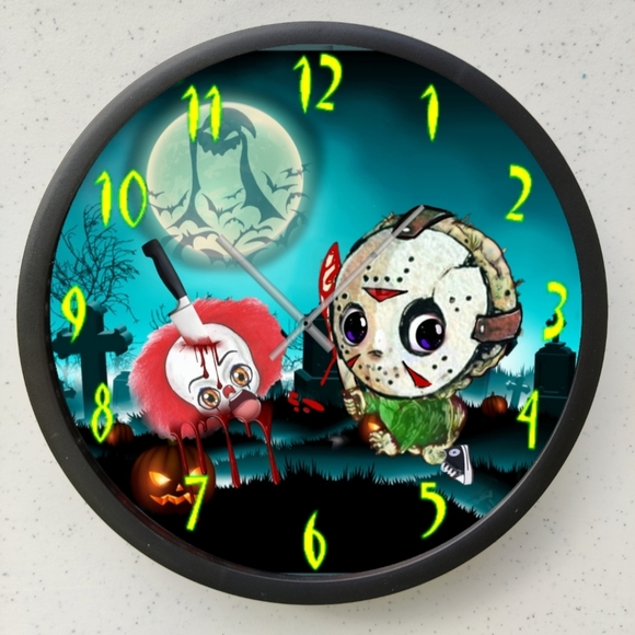 Jason Voorhees ends it clown | Wall Decor | Jason Voorhees Wall Clock ...